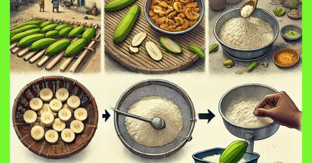 How to Make Flour from Unripe Plantain At Home